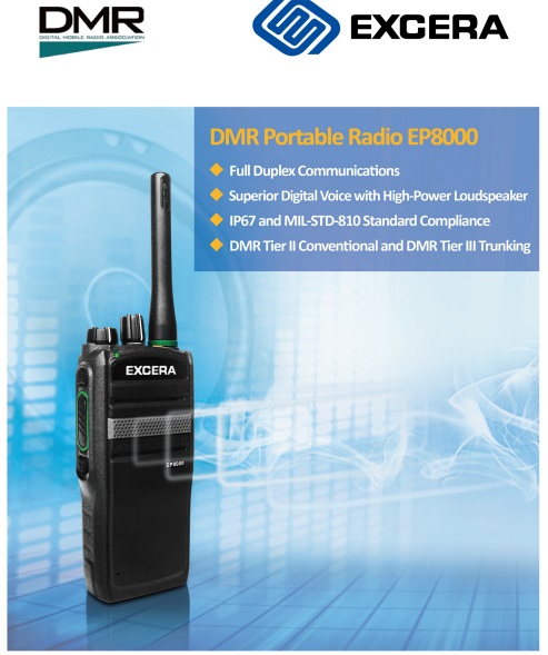 DMR PORTAPLE RADIO EXCERA EP8000 - ΠΟΣΕΙΔΩΝ ΗΛΕΚΤΡΟΝΙΚΗ Α.Ε.